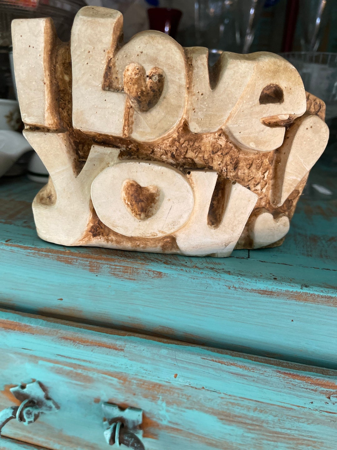 Vintage Planter Retro I LOVE YOU Planter, Candy Dish, Storage - Etsy