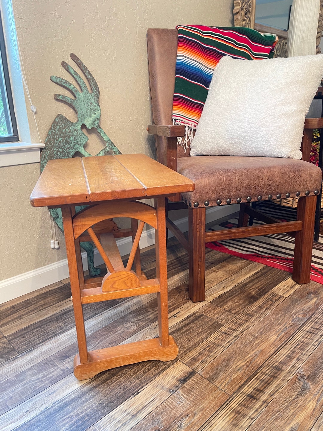 Vintage Antique Wagon Wheel End Table - Etsy