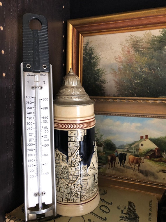 Vintage Thermometer Taylor Stainless Steal Thermometer | Etsy