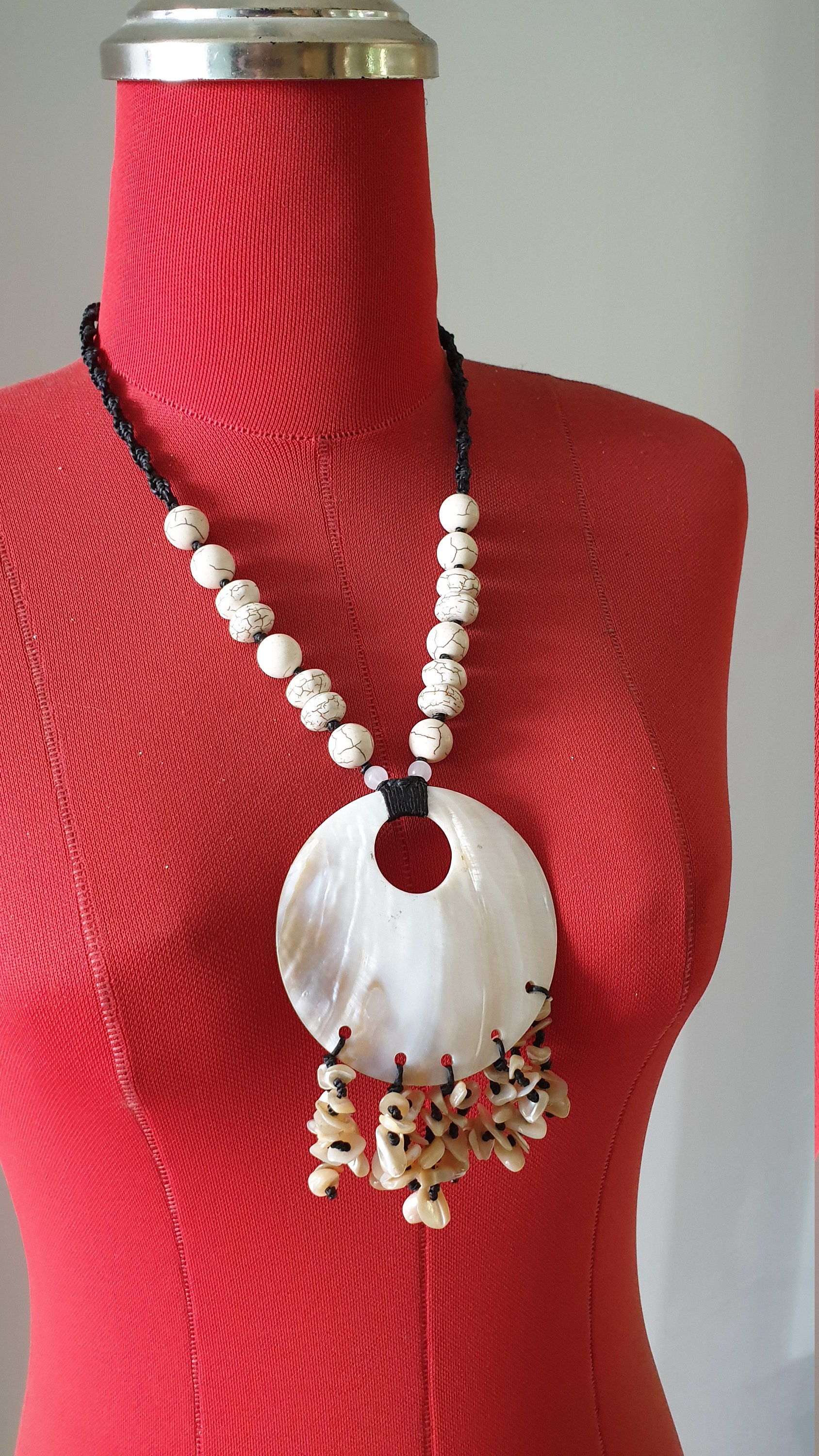Bohemian Summer Beach Big Shell Necklace - Etsy
