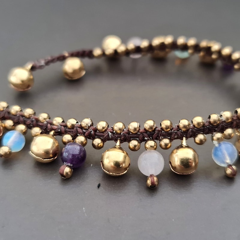 Stone Anklet - Etsy