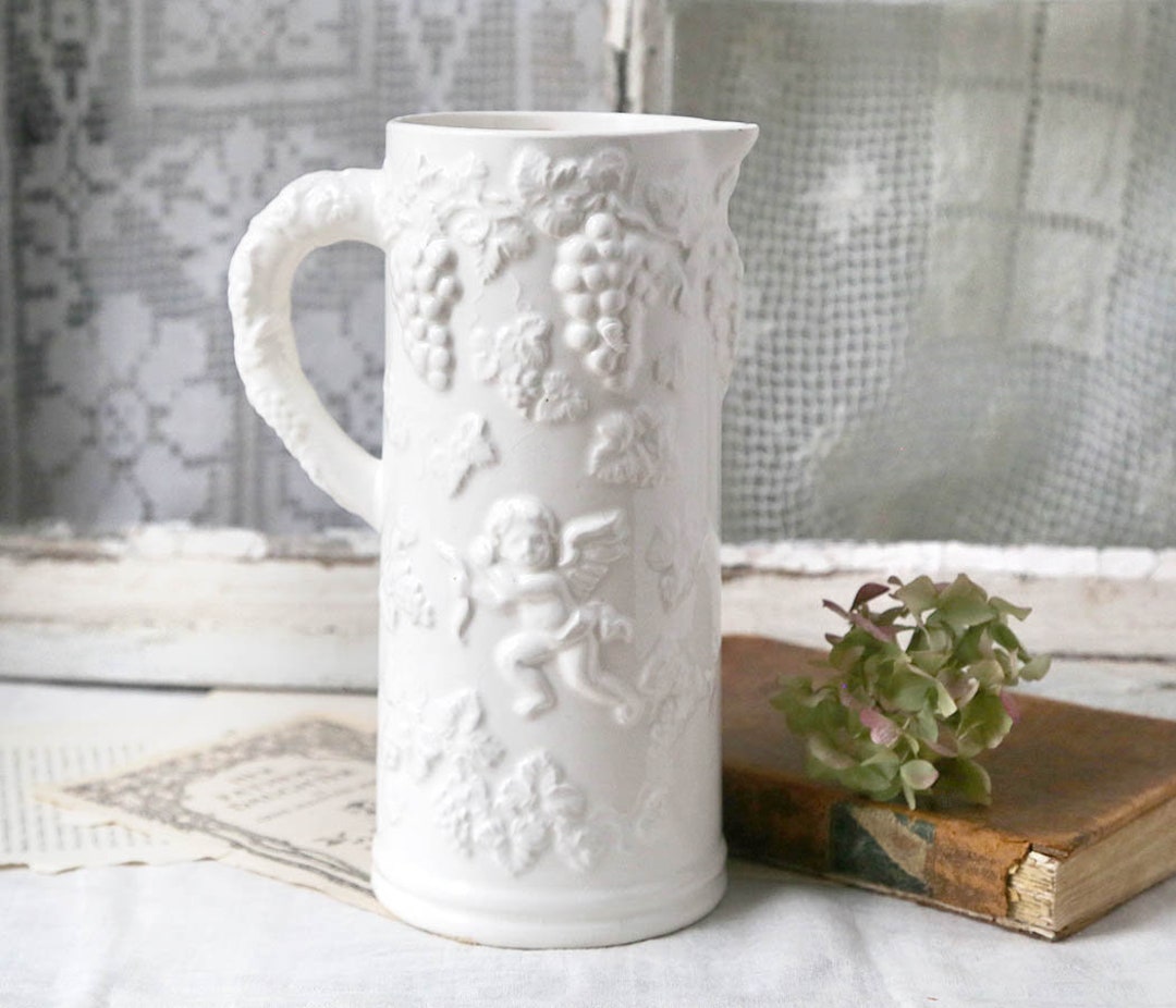 Vintage White Porcelain Pitcher