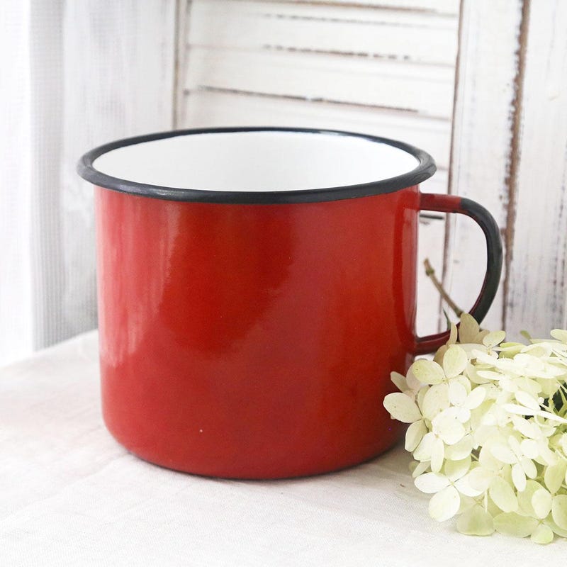 Vintage Enamel Mugs - Etsy