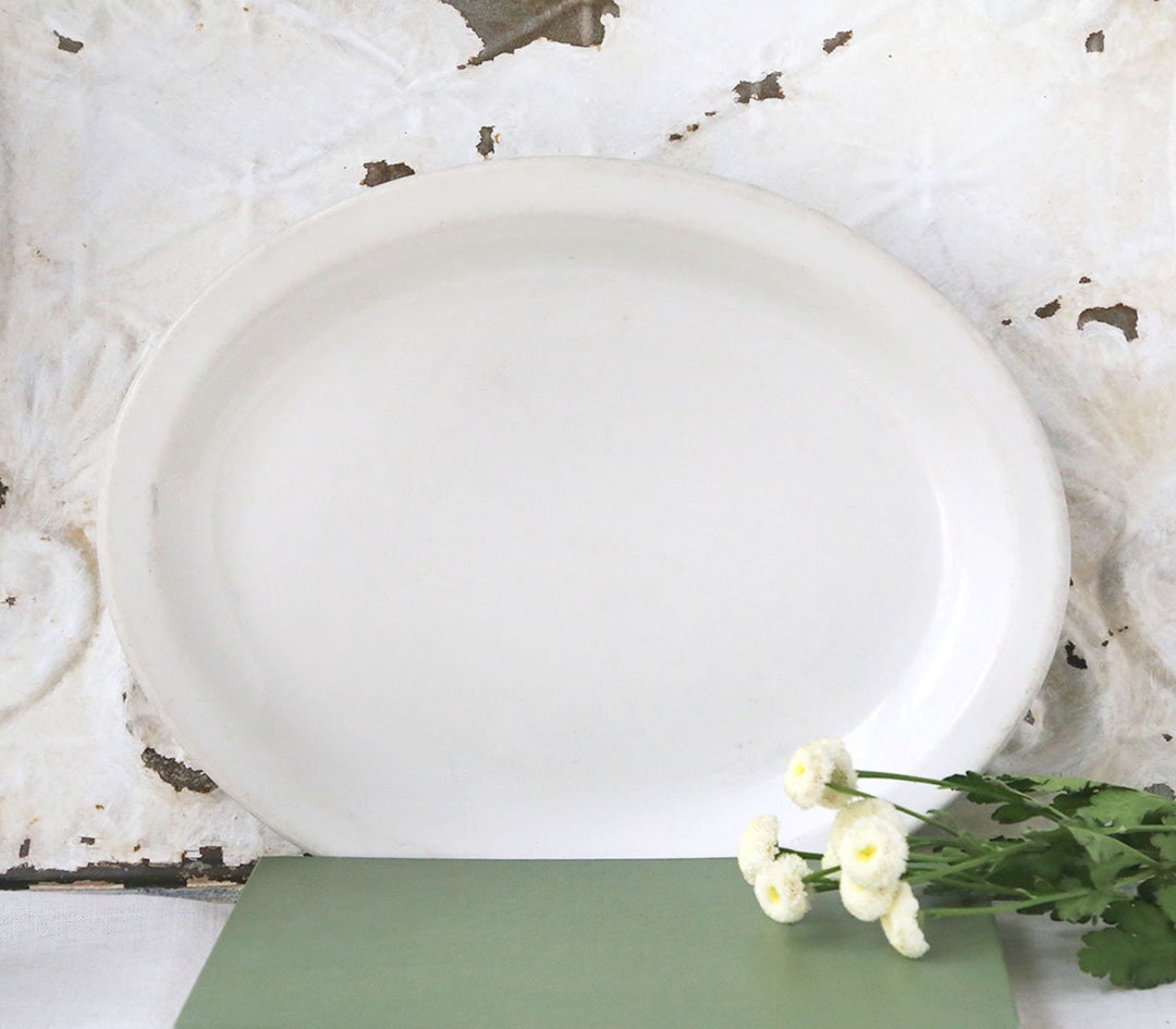 Vintage Ironstone Platter, Homer Laughlin Platter, White Ironstone ...
