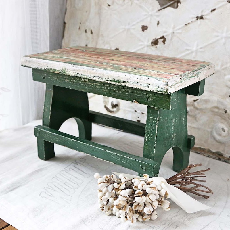 Wooden Footstool - Etsy