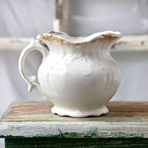 Vintage White Mug, Small White Pitcher, White Shaving Mug, Vintage ...