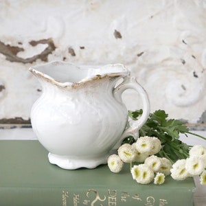 Vintage White Mug, Small White Pitcher, White Shaving Mug, Vintage ...