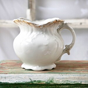 Vintage White Mug, Small White Pitcher, White Shaving Mug, Vintage ...
