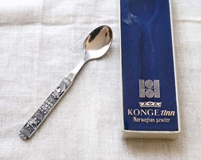 Vintage Konge Tinn Pewter Spoon, Made in Norway, Hardanger Pewter ...