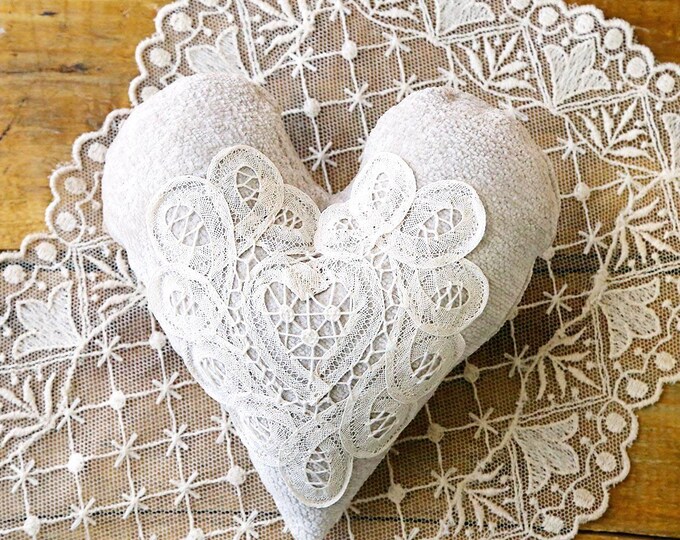 Neutral Valentines Day Heart, Valentines Day Decor, Romantic Heart ...