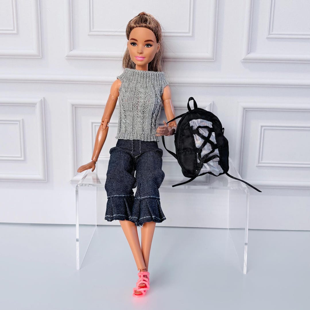 11.5 Inch Fashion Doll Clothes Outfit – Retro Denim Peddle Pushers ...