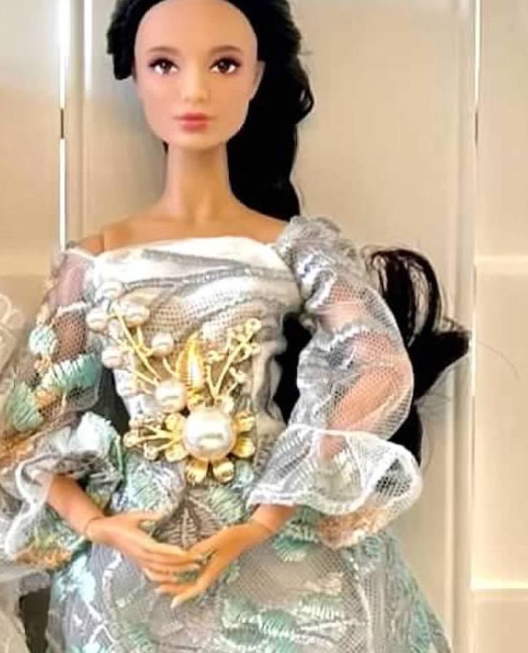 Fashion Doll Gown, Doll Clothes, Wedding Dress With Shoes, Fashion Doll ...