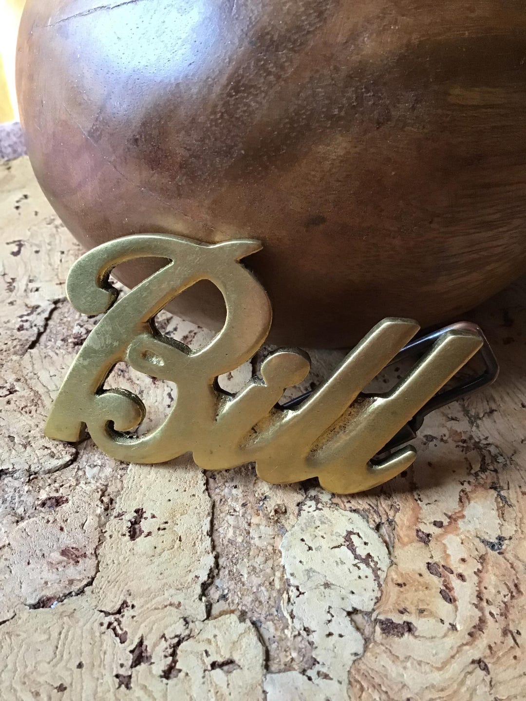 BILL Belt Buckle Solid Brass 1970's Gift for a Guy Named Bill Name Gift ...