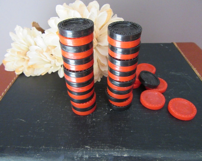 Checkers Full Set Plus Interlocking Plastic Checkers 38 Pieces NOT ...