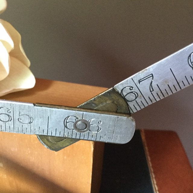 Vintage Lufkin 1206 Aluminum and Brass Zigzag 72 Inch Expandable Ruler ...