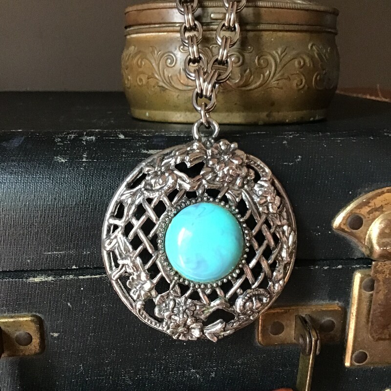 Turquoise Medallion - Etsy