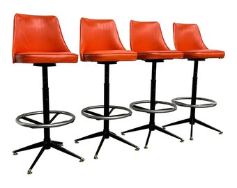 Orange Counter Stool - Etsy