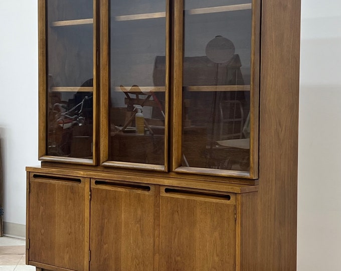 Mid-century Modern China Cabinet / Display Case / Bookcase SHIPPING NOT ...