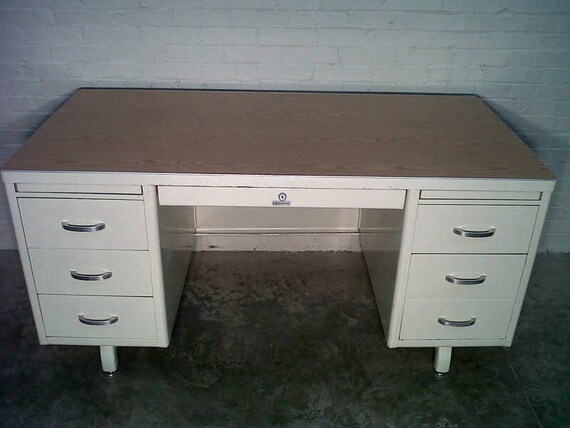 Items similar to Mid-Century Modern Steel Tank Desk / Tanker - By ...