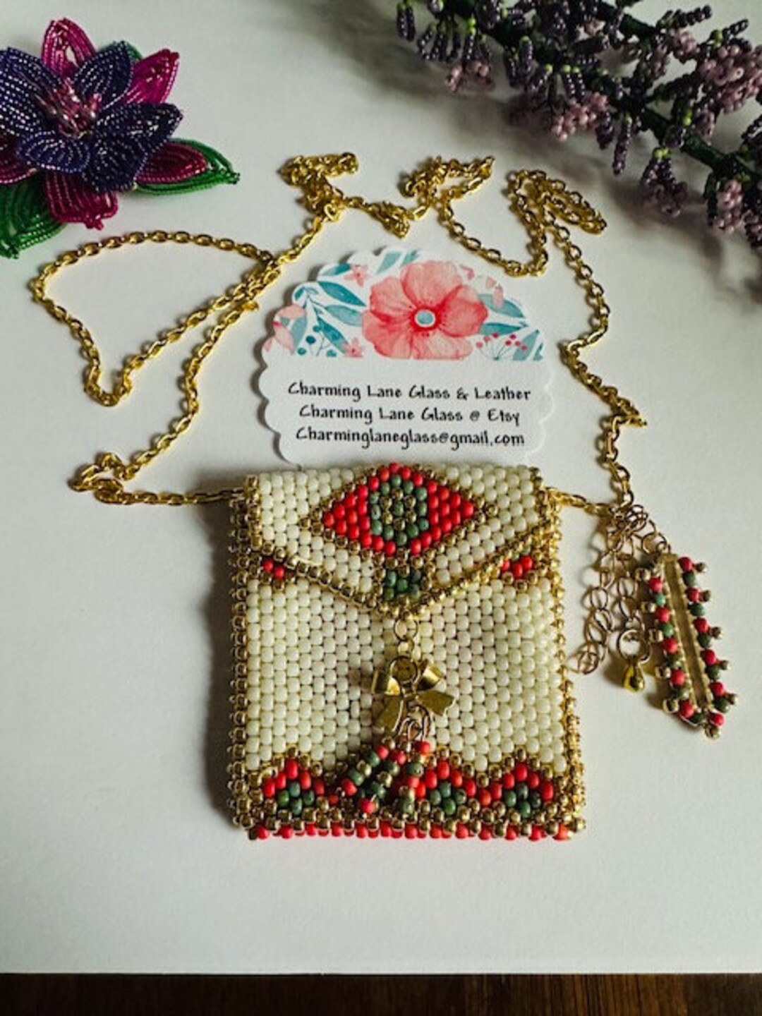 Beaded Amulet Bag Etsy