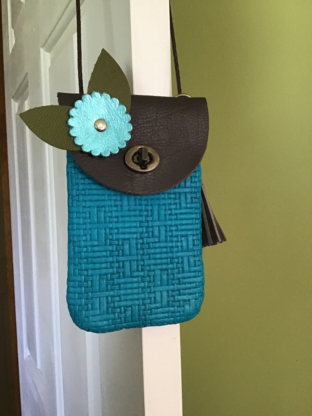 Crossover Leather Cell Bag - Etsy