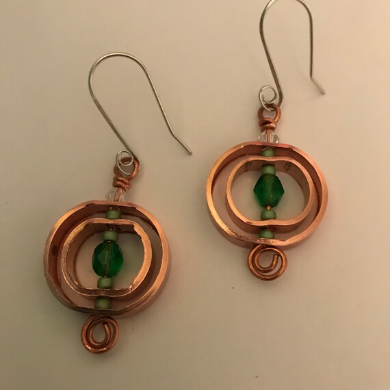 Copper Pipe Spinner Earrings - Etsy