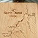NORTH TONGUE RIVER Map Fly Box Handcrafted Custom