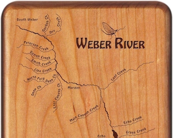 Wisconsin River Map Fly Box Handcrafted Custom Designed - Etsy