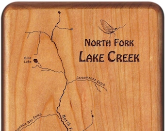 WAITAHANUI RIVER Map Fly Box handcrafted Custom Designed | Etsy