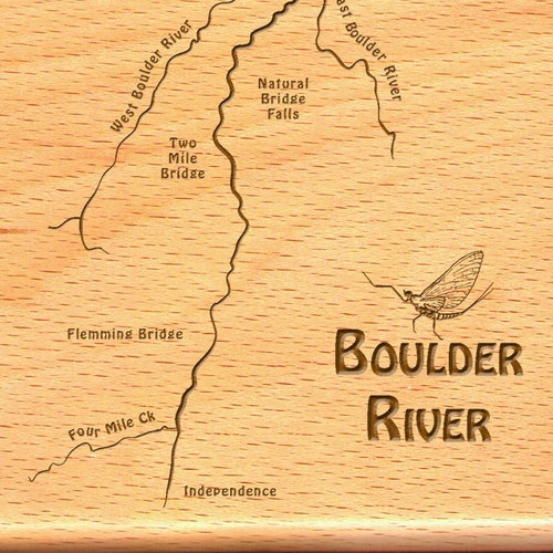EYAK RIVER Map Fly Box. Personalized Handcrafted Custom - Etsy