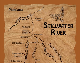 Custom River Map Art - Etsy