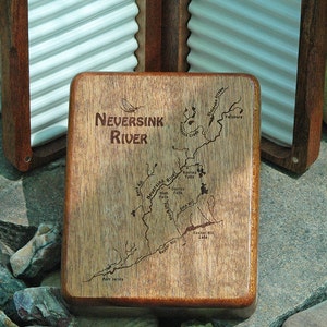NEVERSINK RIVER MAP Fly Box - Fly Fishing New York. Handcrafted, Custom ...