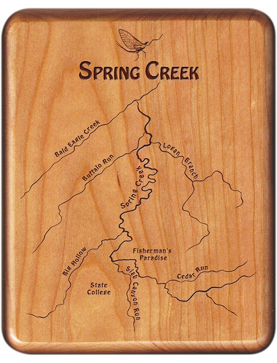 SPRING CREEK PENNSYLVANIA Fly Fishing Box Handcrafted | Etsy