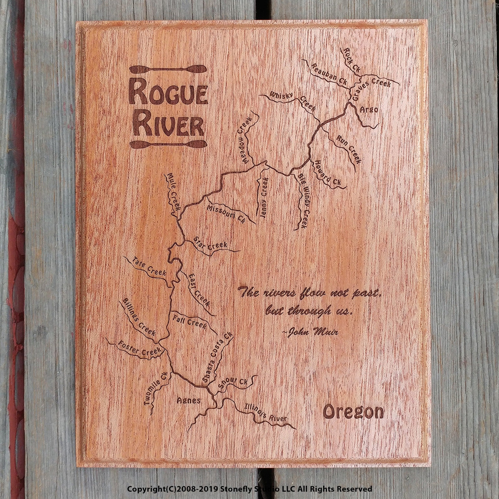 RIVER MAP PLAQUES– 12x16 or 12x18, Personalized, Handcrafted Gift ...