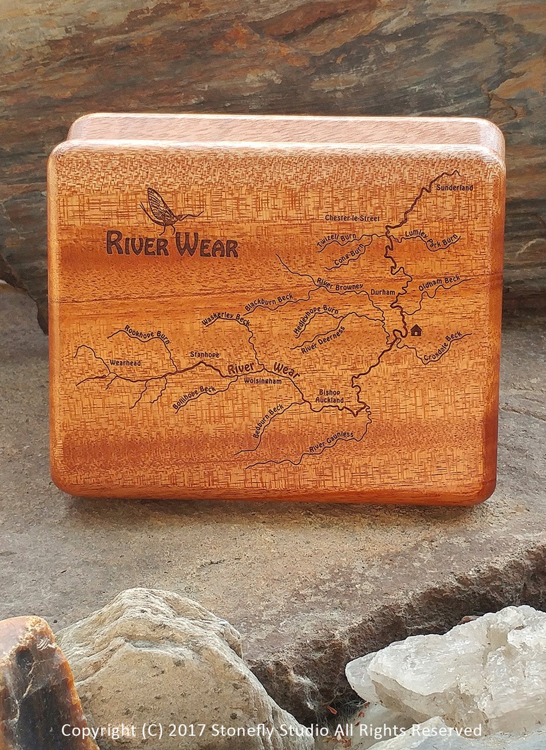 RIVER WEAR Custom Fly Box -handcrafted, Custom Designed, Laser Engraved ...