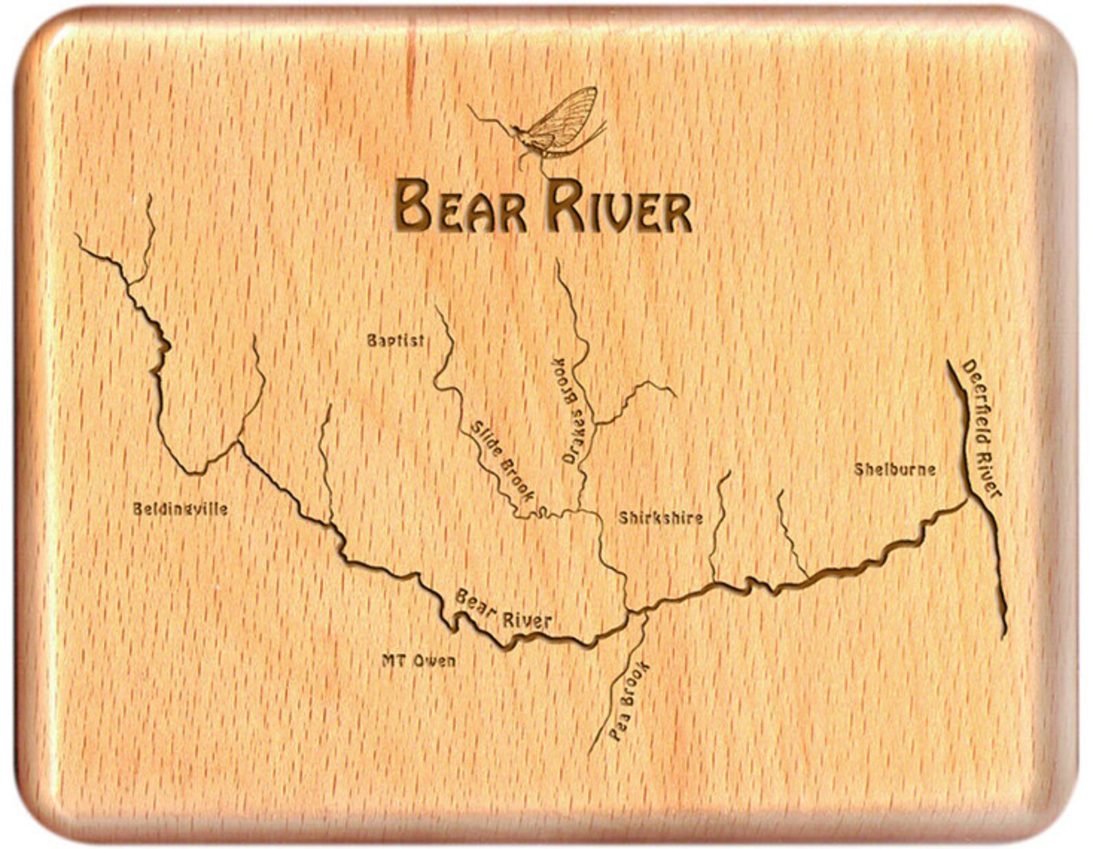 BEAR RIVER MAP Fly Fishing Fly Box - Handcrafted, Custom Engraved, and ...