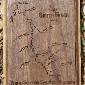 RIVER MAP PLAQUES– 6x12, 8x10, 9x12 - Handcrafted, Custom Designed ...