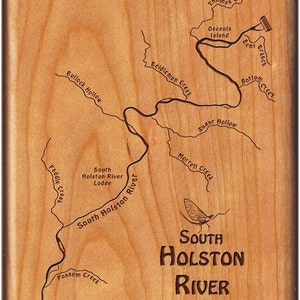 SOUTH HOLSTON River Map Fly Box - Handcrafted, Custom Designed, Laser ...