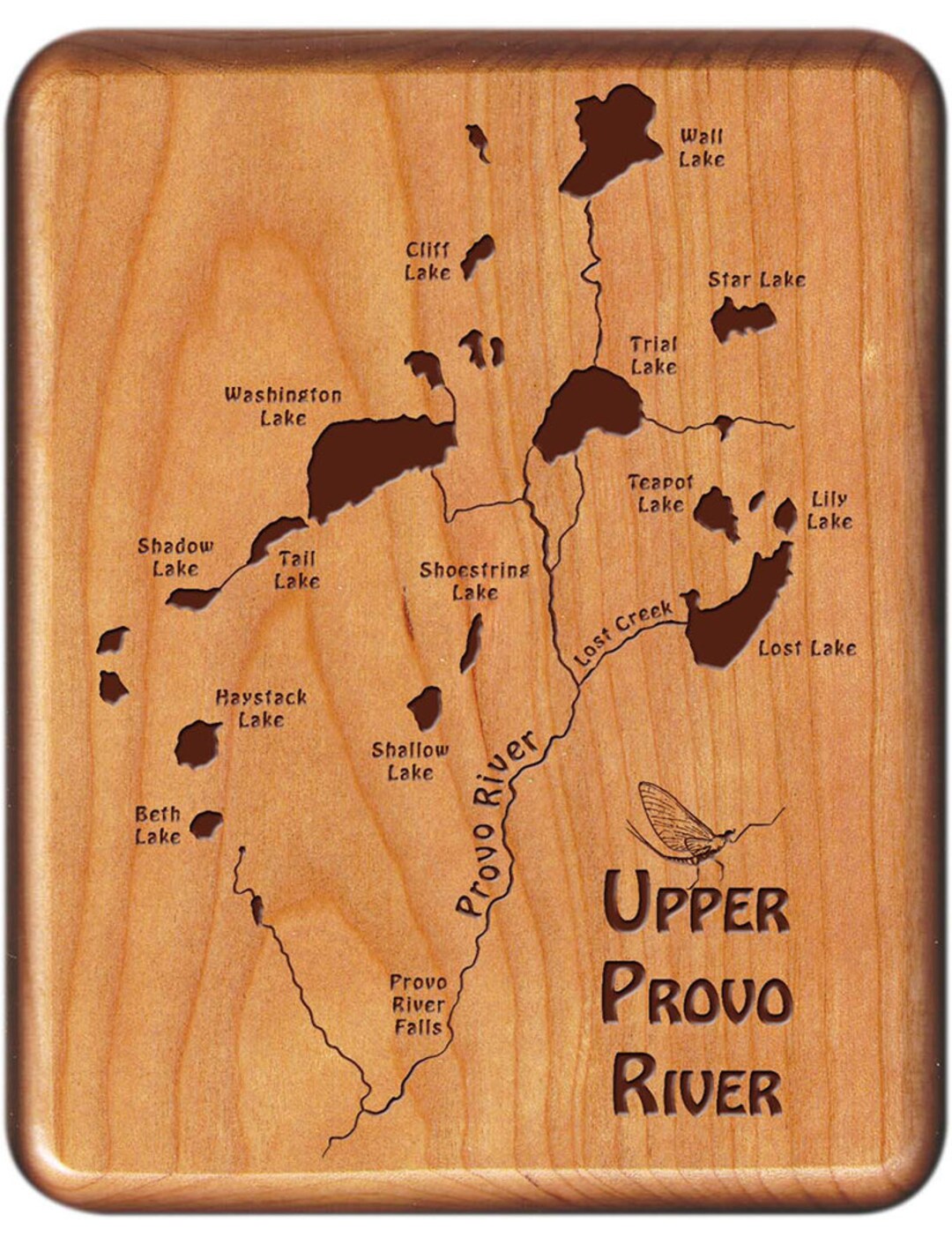 PROVO RIVER, UPPER River Map Fly Box - Handcrafted, Custom Designed ...