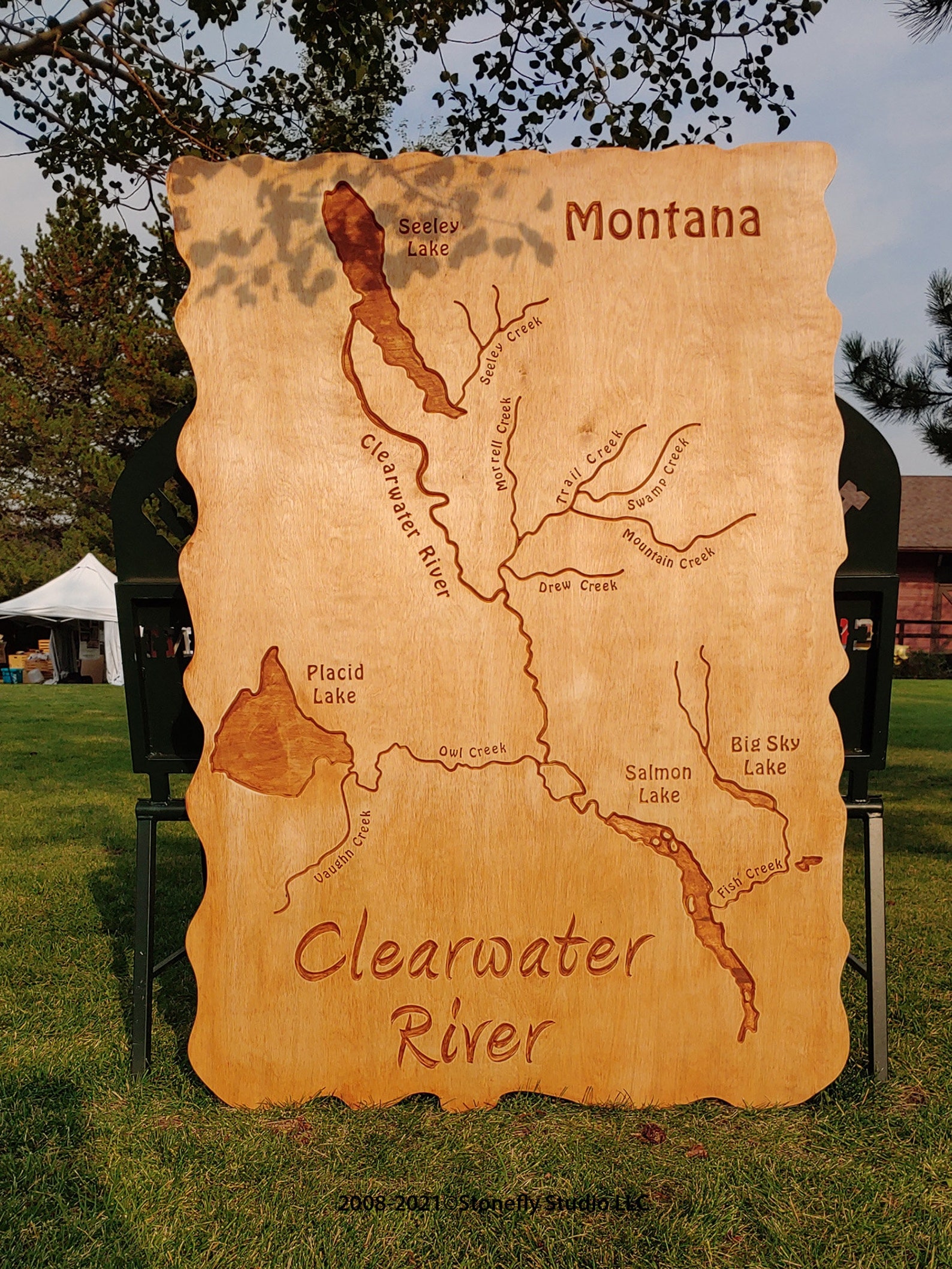 CLEARWATER River Map Mantle Sign. 38x56 Inches. Personalized - Etsy