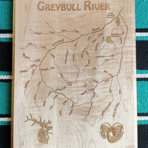 RIVER MAP PLAQUES– 6x12, 8x10, 9x12 - Handcrafted, Custom Designed ...