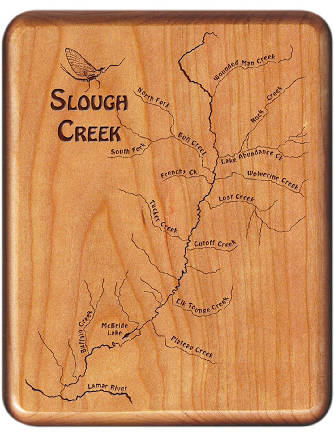 Fly Box - SLOUGH CREEK - Handcrafted, Custom Designed, Laser Engraved ...