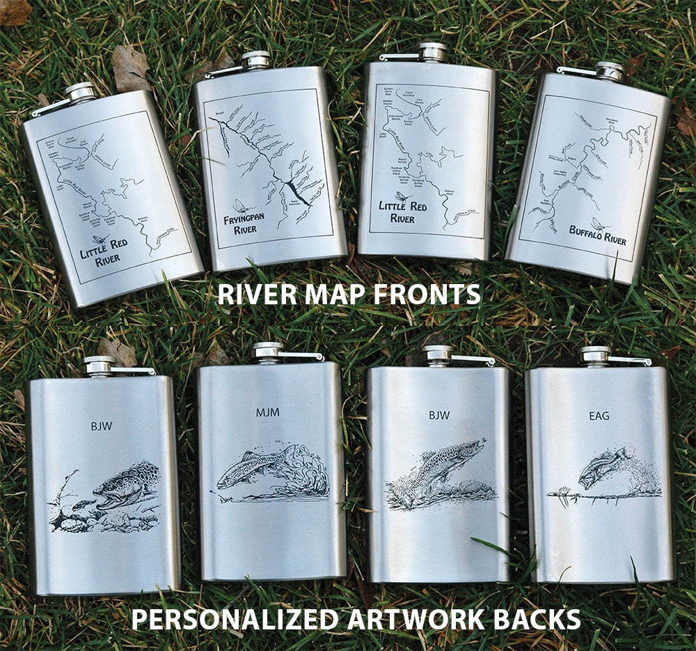 RIVER MAP FLASKS - Personalized Gift With A Pre-designed River Map ...