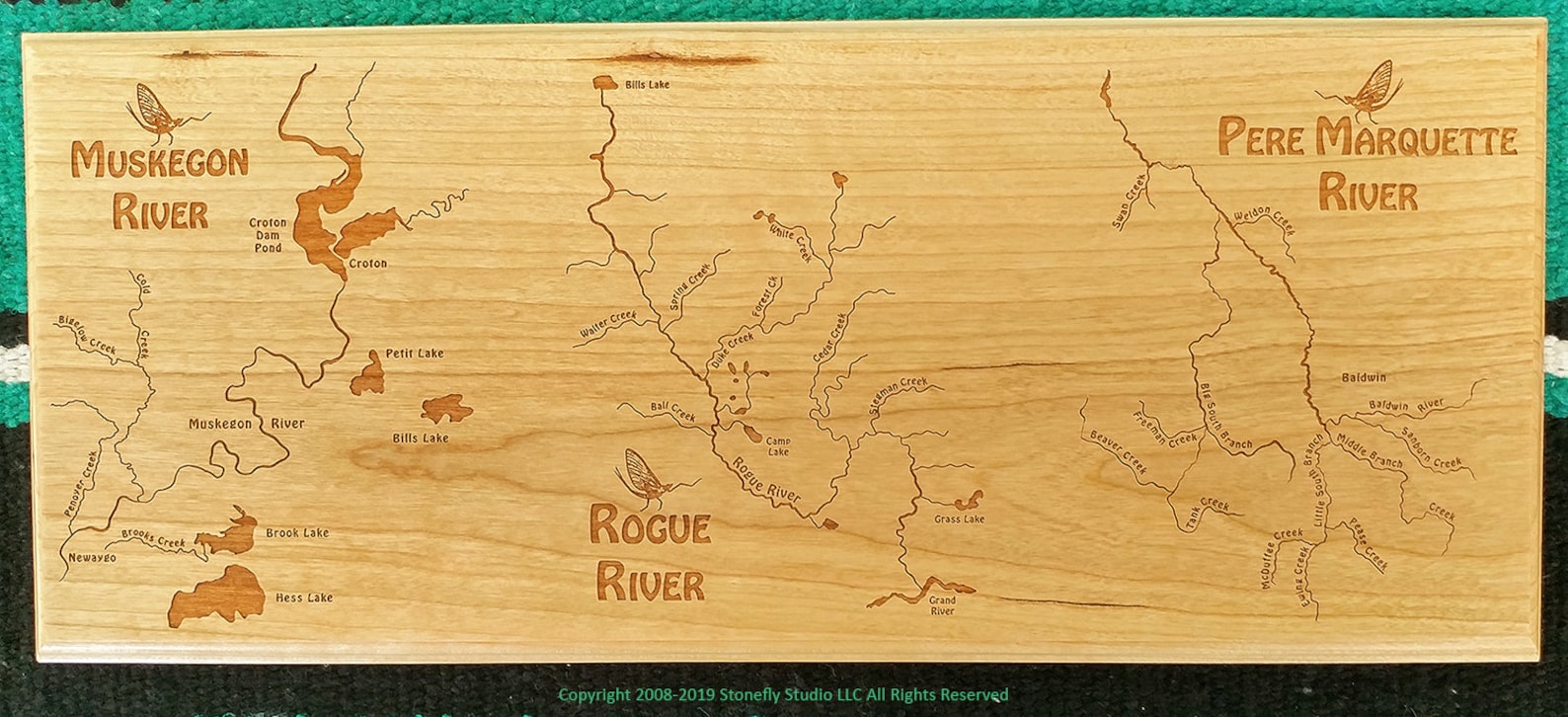 3 RIVERS MAP Plaque 6 X 14 1/4 Handcrafted Custom Laser - Etsy