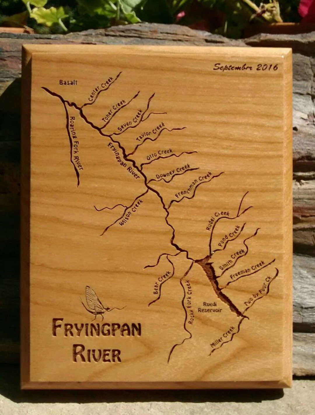 FRYINGPAN RIVER MAP Plaque 4 3/4 X 6. Handcrafted Personalized Gift ...