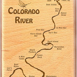 COLORADO RIVER Map Fly Box - Personalized, Handcrafted, Custom Laser ...