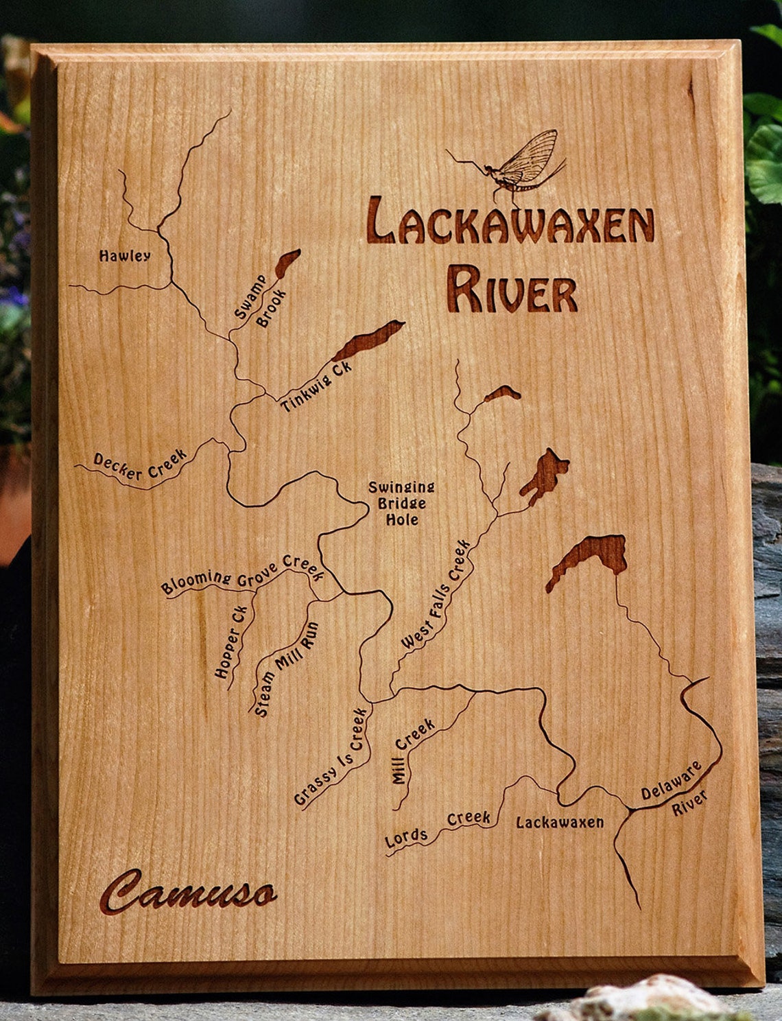 RIVER MAP Wall Plaque 9 X 12 Handcrafted Custom Designed - Etsy