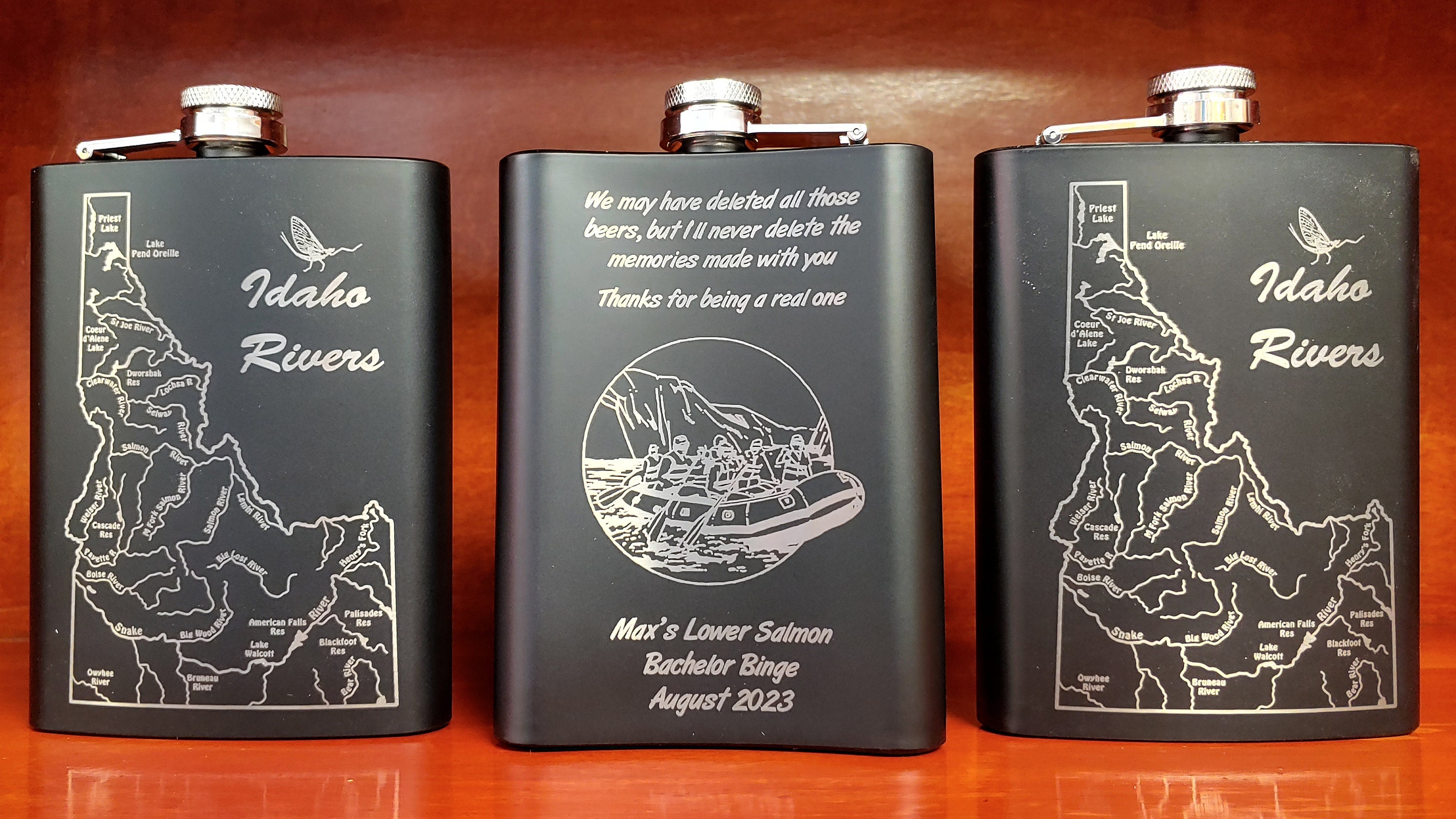 RIVER MAP FLASKS - Personalized Gift With A Pre-designed River Map ...