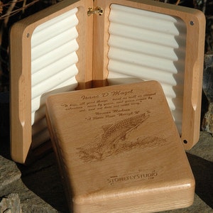 River Map Fly Box - PERSONALIZED GIFT - Laser Engraved, Custom Designed ...