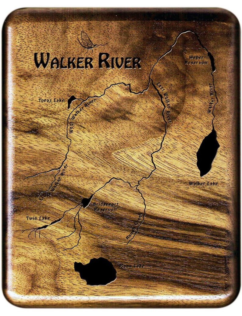 Fly Box WALKER RIVER MAP Handcrafted Custom Designed | Etsy